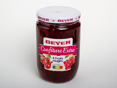Confiture Extra de 4 Fruits Rouges 800g Beyer